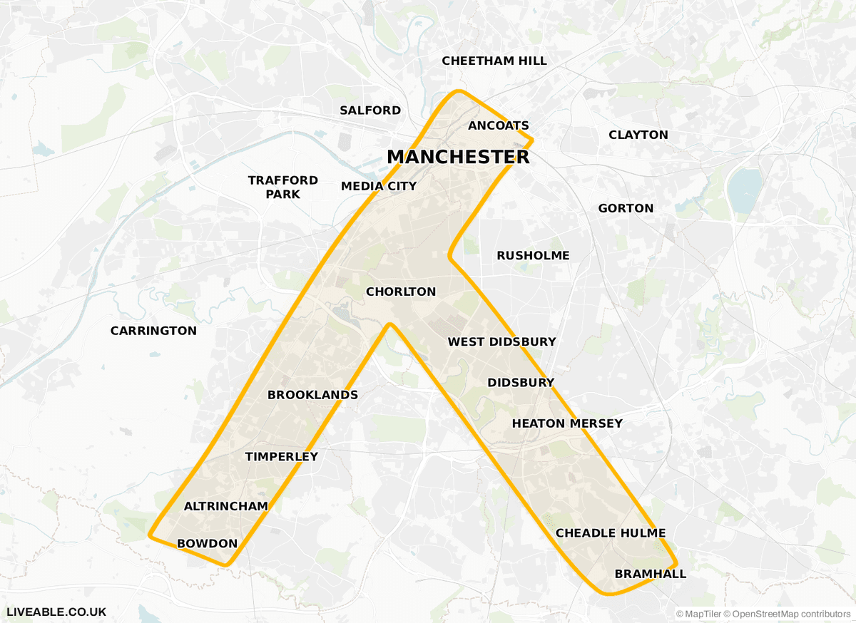 The Manchester T: new analysis reveals city's most liveable areas